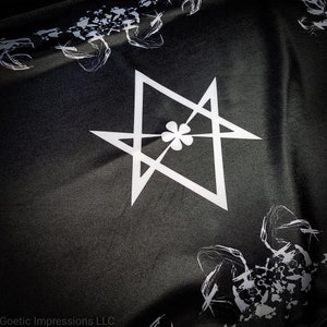 Unicursal Hexagram Altar Cloth // Thelemic Altar Decor // Aleister ...