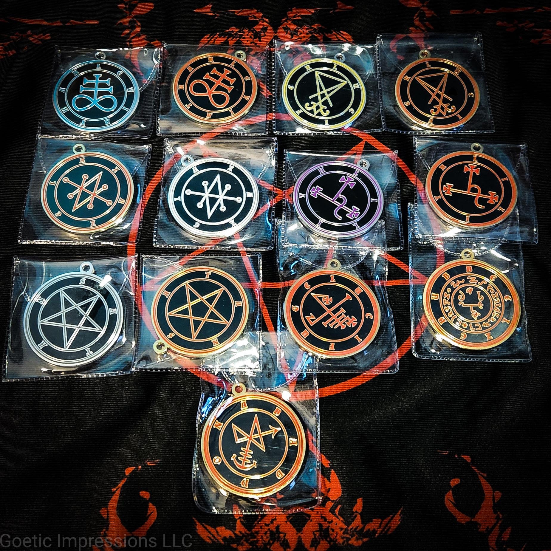 Satanic Grab Bag / Demon Sigil Medallion Mystery Bag / Black - Etsy