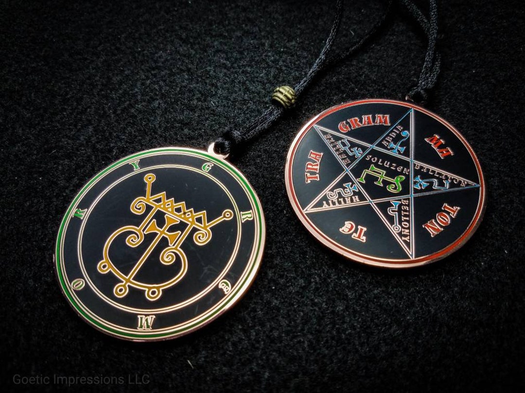 Gremory Sigil Necklace in Brass // Ars Goetia Demon Seal // Lesser Key ...