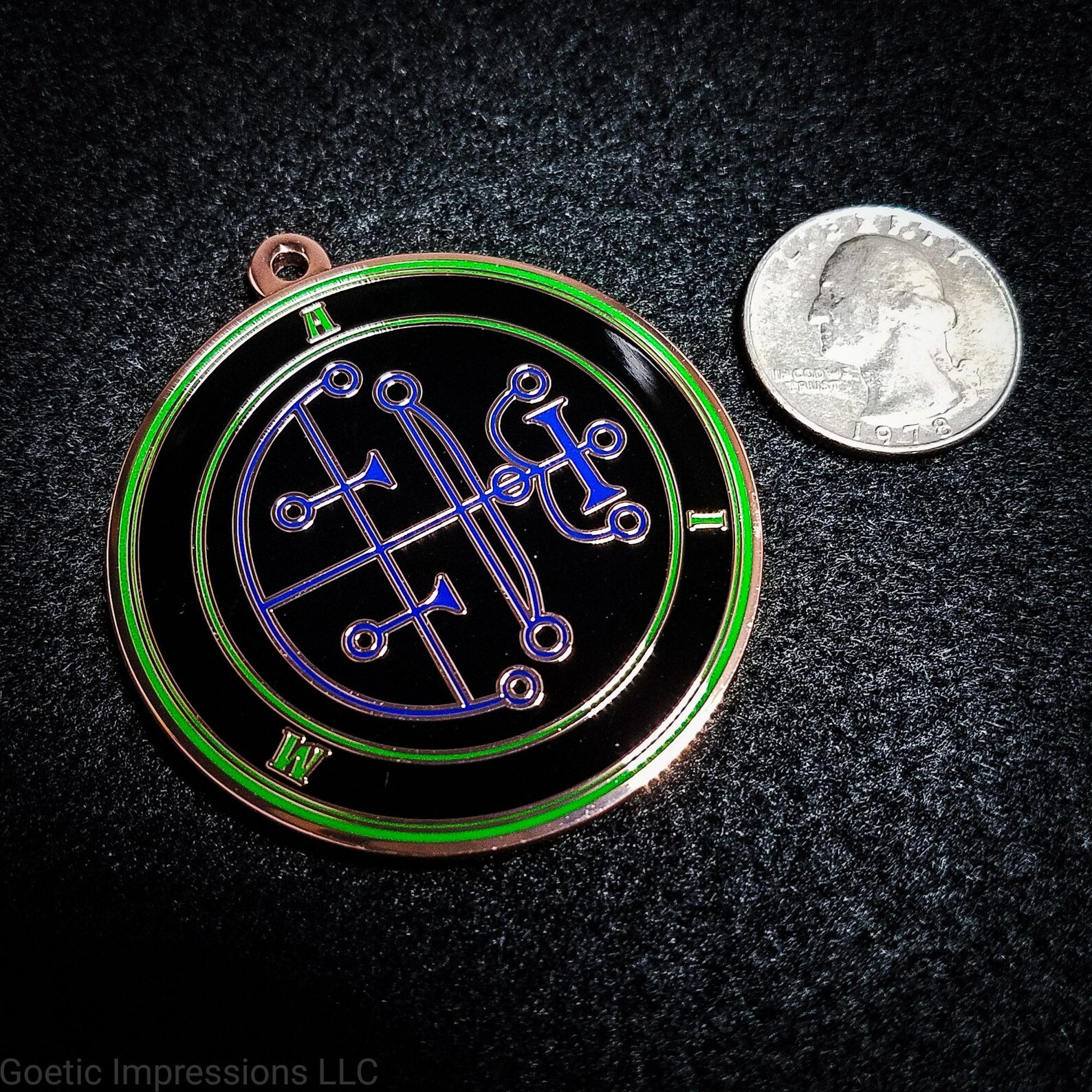Seal of Aim (haborym) // Ars Goetia Demon Sigil Necklace // Lesser Key ...