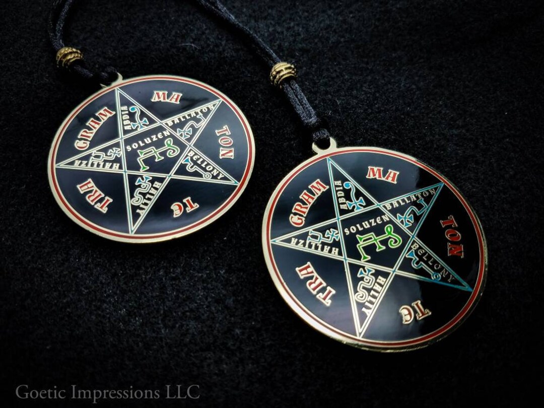 Pentacle of Solomon Medallion: Lesser Key of Solomon Pendant - Etsy