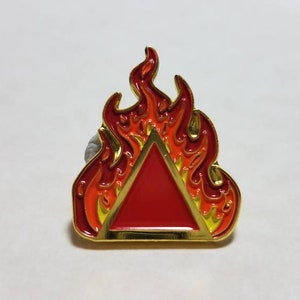 Fire Elemental Enamel Pin // Alchemical Symbol Lapel Pin - Etsy