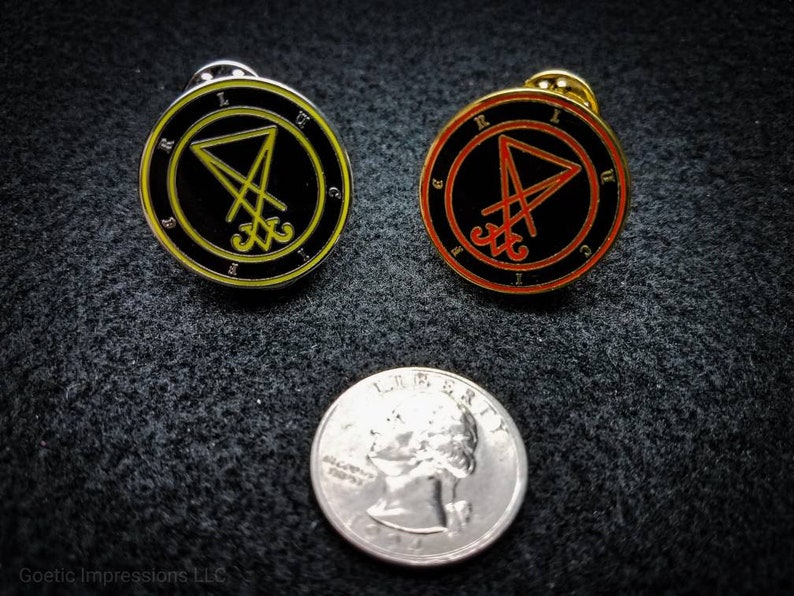 Lucifer Sigil Hard Enamel Pin Satanic Lapel Pin | Etsy