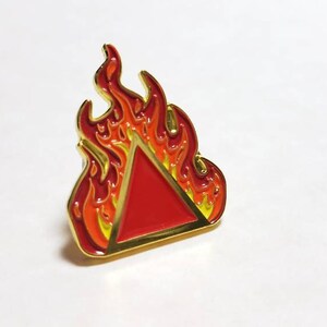 Fire Elemental Enamel Pin // Alchemical Symbol Lapel Pin - Etsy