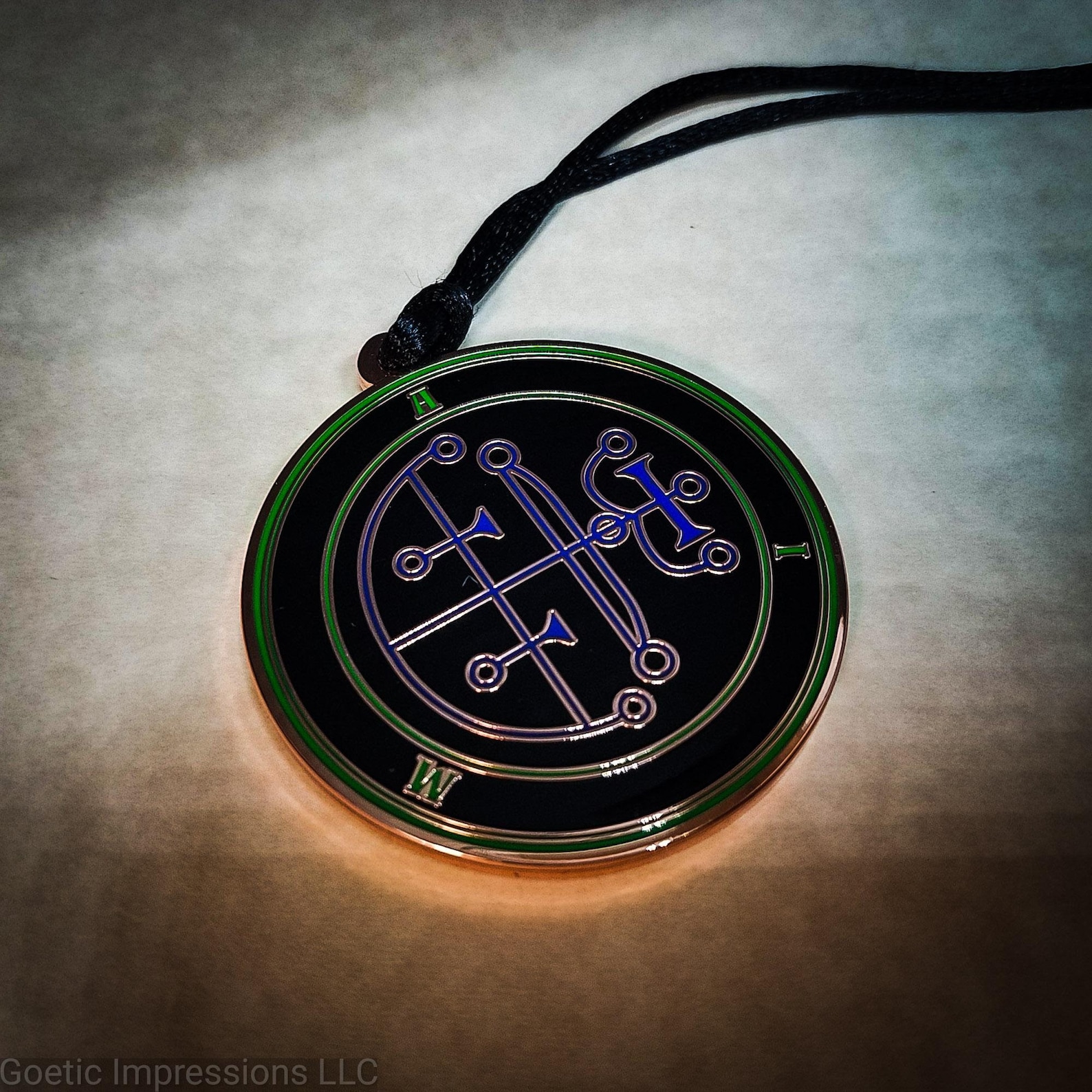 Seal of Aim (haborym) // Ars Goetia Demon Sigil Necklace // Lesser Key ...