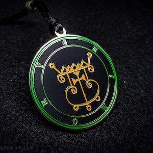 Copper Gremory Sigil Necklace // Ars Goetia Demon Seal // Lesser Key of ...