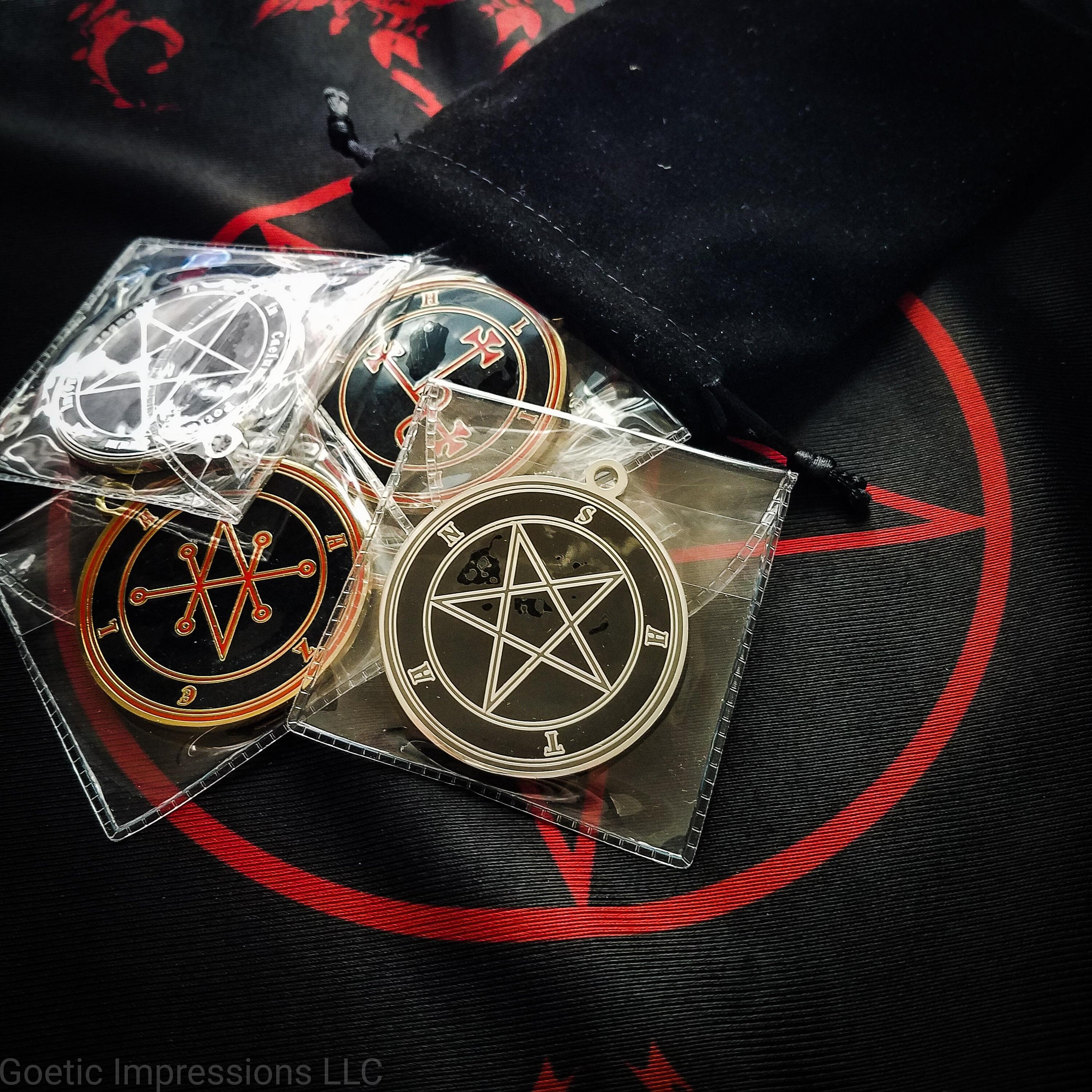 Satanic Grab Bag / Demon Sigil Medallion Mystery Bag / Black - Etsy