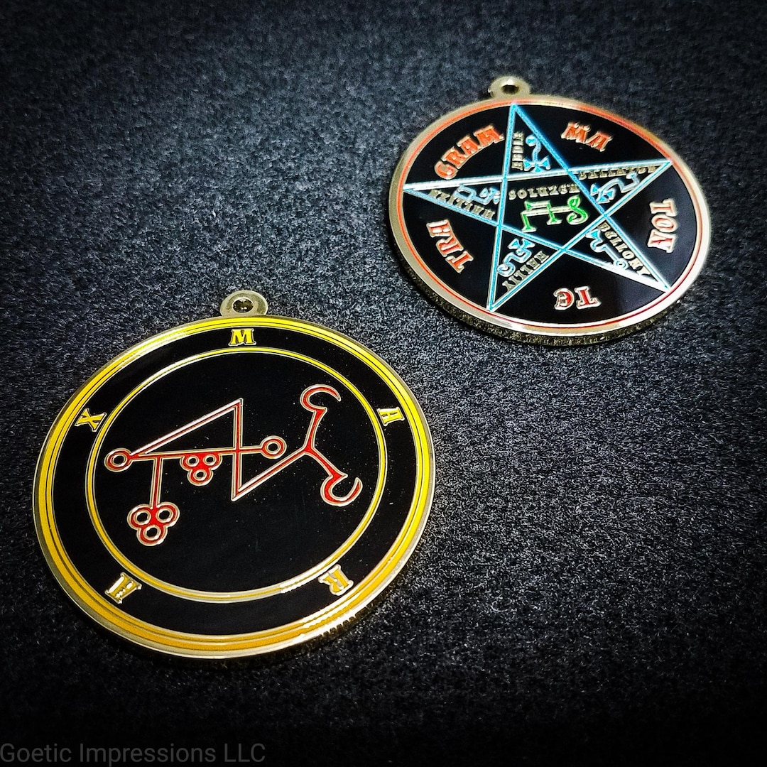 Amuleto Sigilo Marax // Colgante Sello Demonio Ars Goetia // Medallón ...