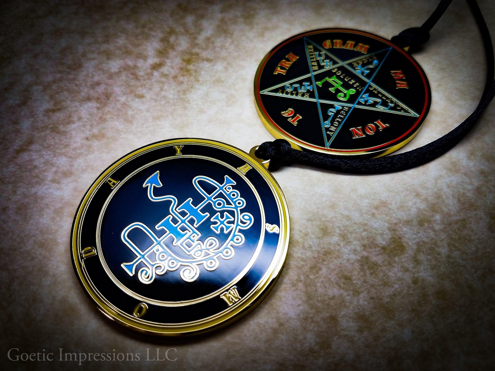 Seal of Asmoday asmodeus // Ars Goetia Demon Sigil Necklace - Etsy