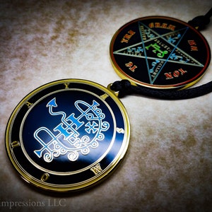 Seal of Asmoday (asmodeus) // Ars Goetia Demon Sigil Necklace // Lesser ...