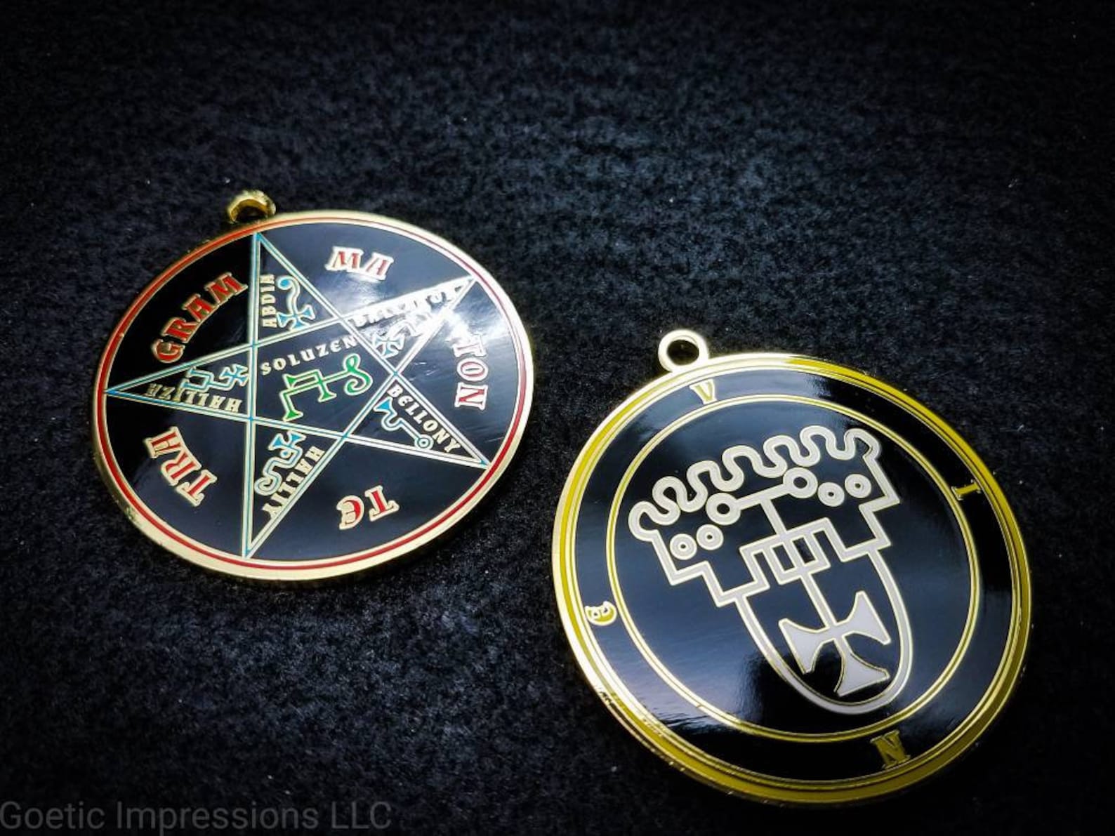 King Vine Sigil Necklace // Ars Goetia Goetic Demon Seal // - Etsy