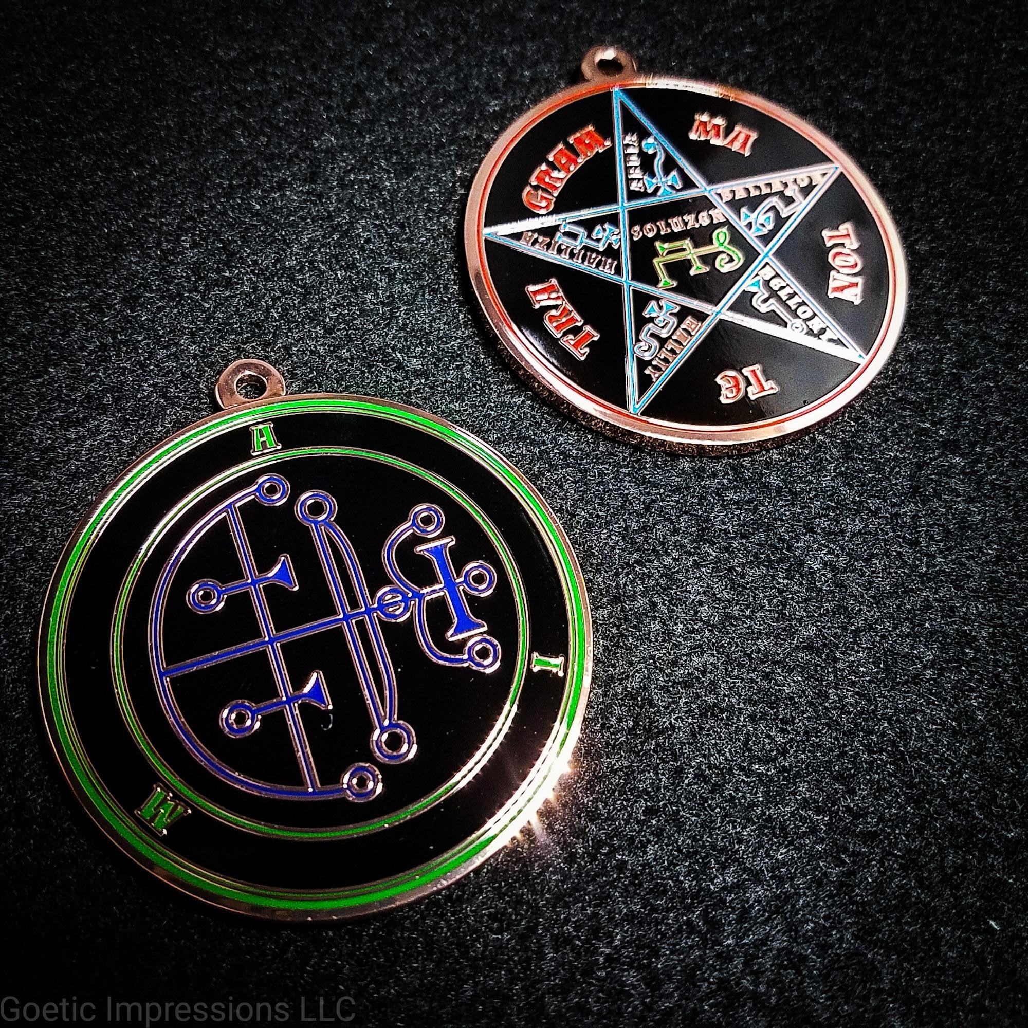 Seal of Aim (haborym) // Ars Goetia Demon Sigil Necklace // Lesser Key ...