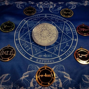 Archangel Seal Altar Cloth: 7 Planetary Spirit and Intelligences Sigils ...