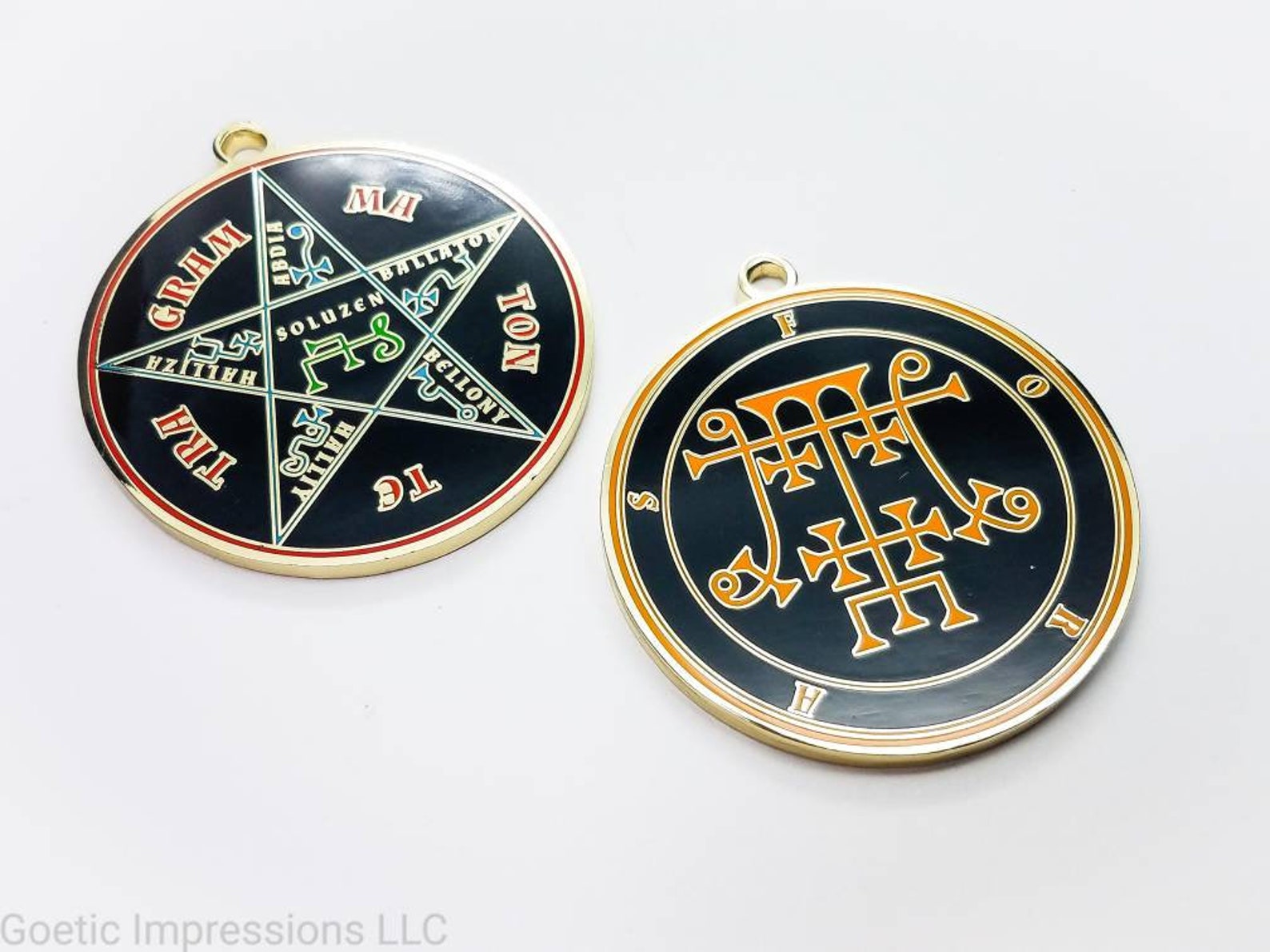 Seal of Foras Sigil Pendant // Ars Goetia Demon Sigil Necklace - Etsy