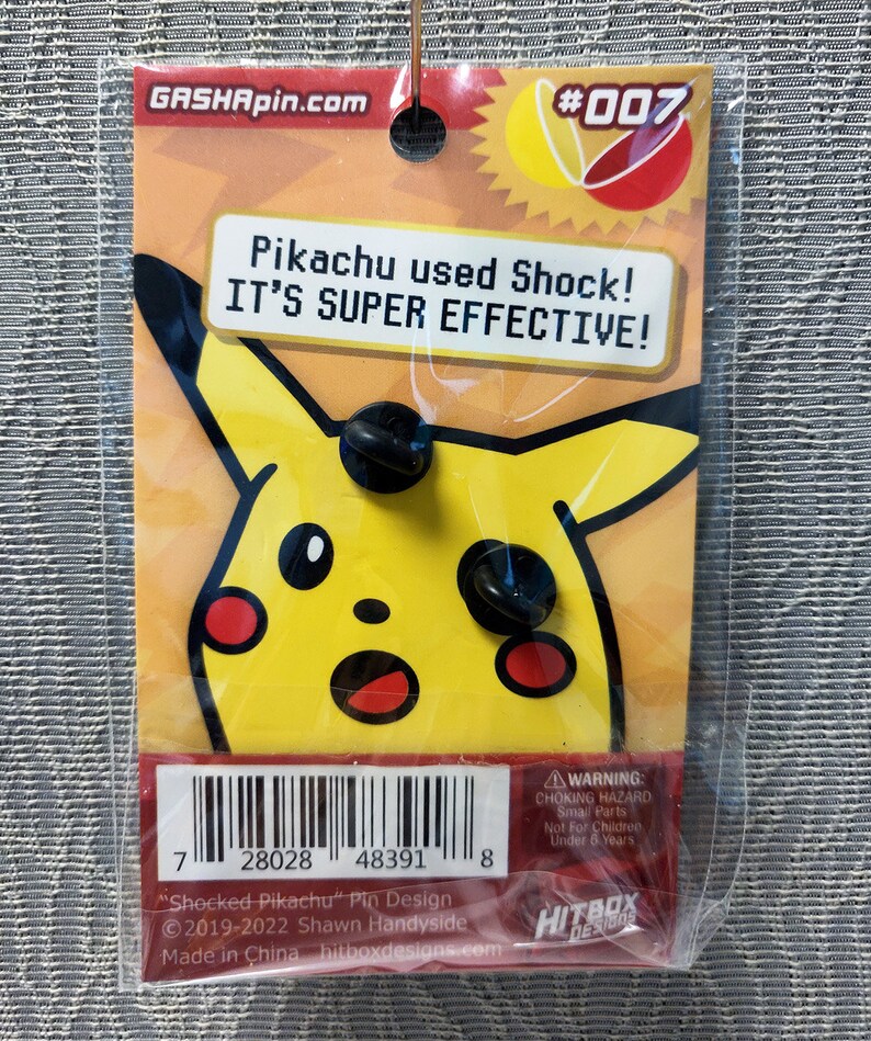 Pokemon Meme Inspired shocked Pikachu Hard Enamel - Etsy