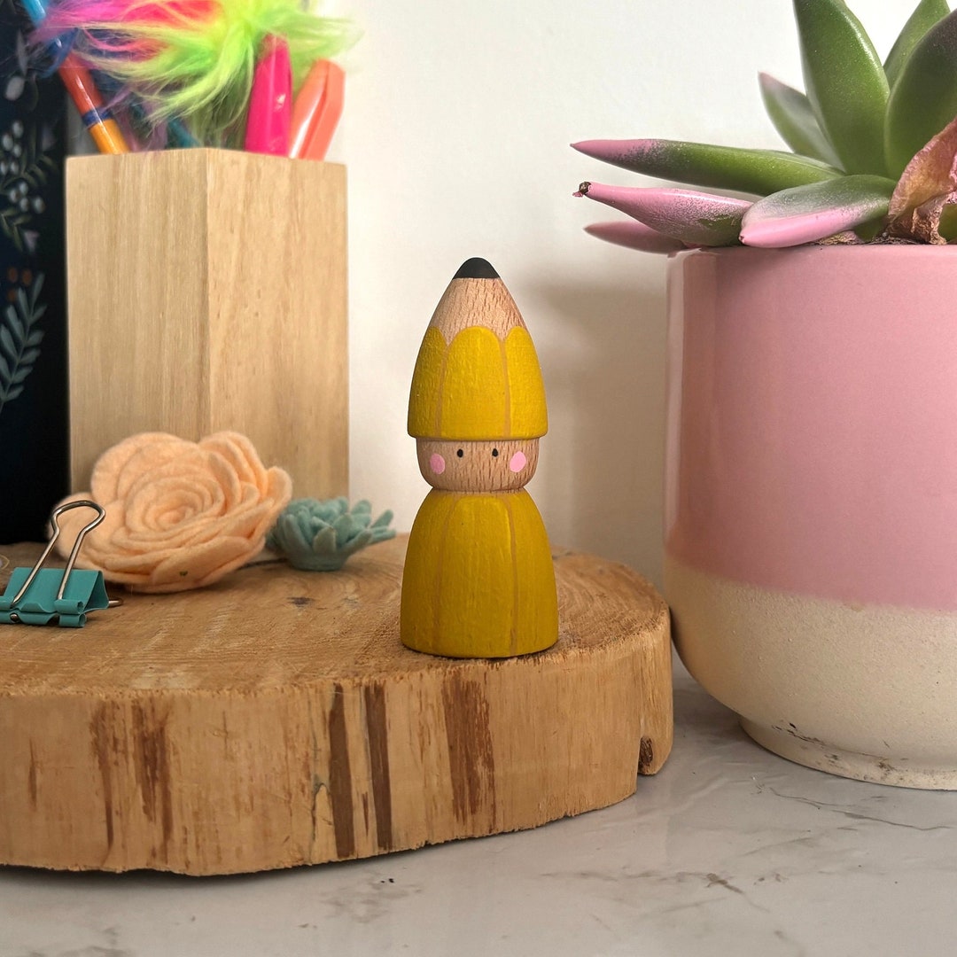 Pencil Peg Doll - Writing Practice Toy / Teacher Gift - Etsy