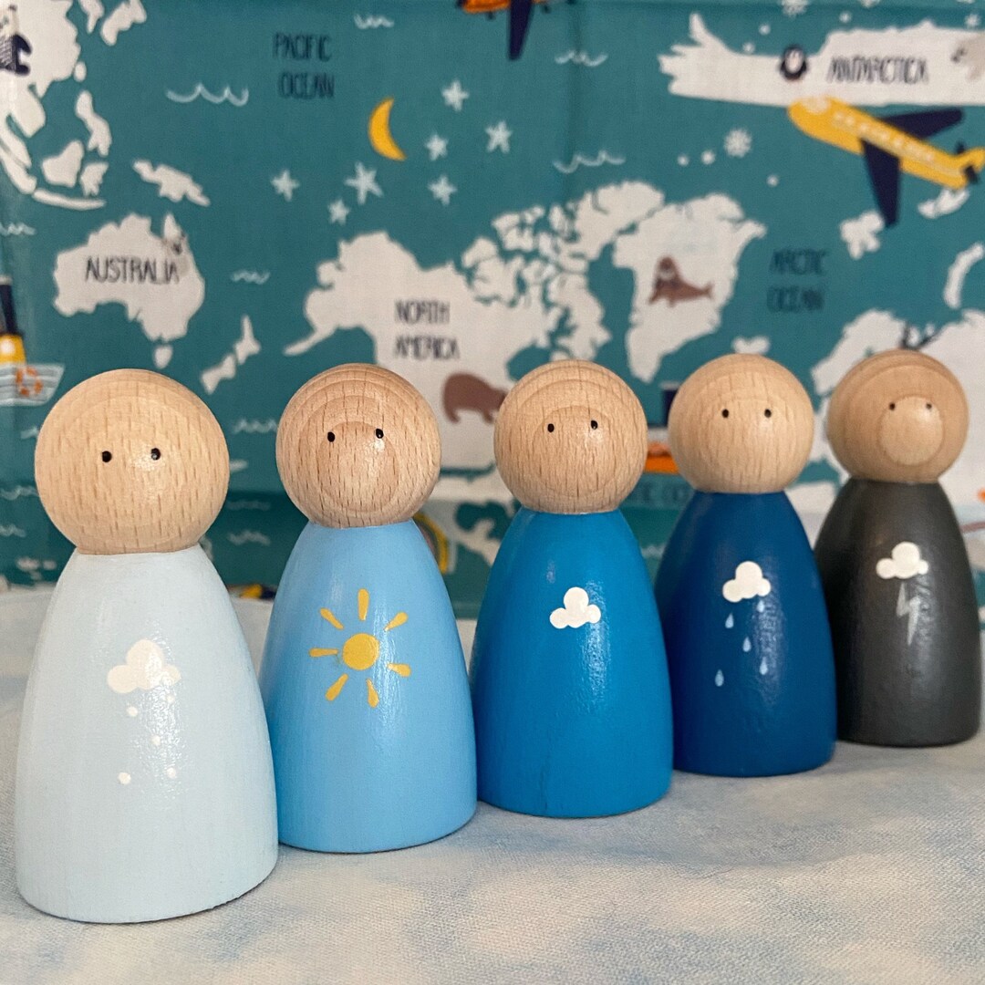 Simple Weather Peg Doll Set - Etsy