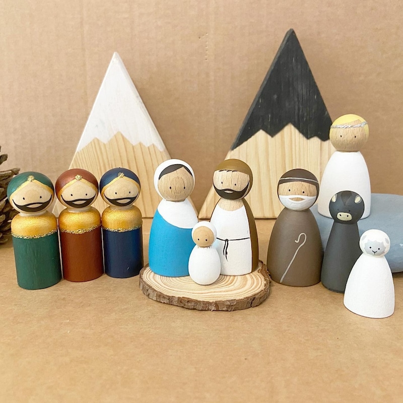 Nativity Peg Dolls - Etsy