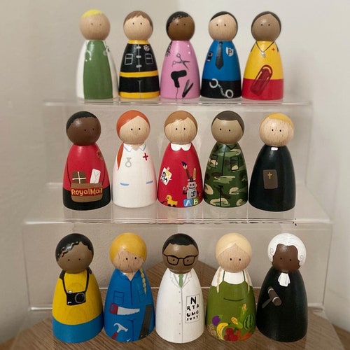 People Who Help Us Peg Dolls Occupation Toys Montessori - Etsy