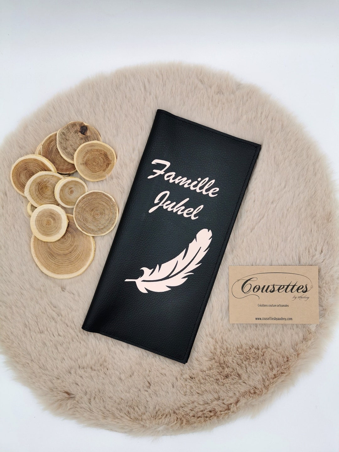 Feather Family Record Book Cover in Customizable Imitation Leather. - Etsy