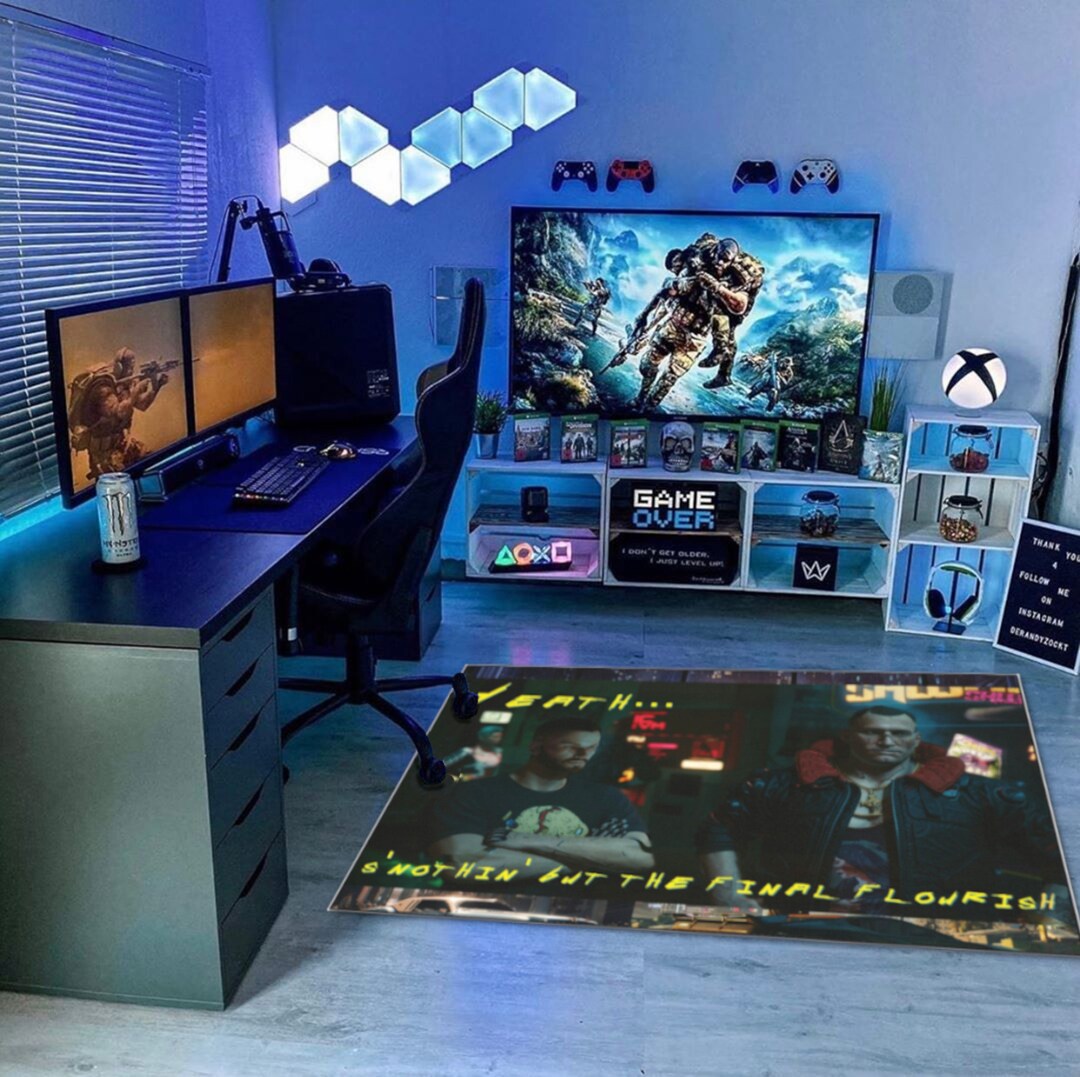 Cyberpunk 2077 Death Final Flourish V & Jackie Floor Mat/carpet/rug ...