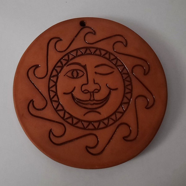 Terra Cotta Sun Face - Etsy