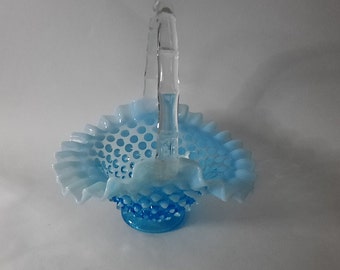 Fenton Blue Hobnail Glass - Etsy