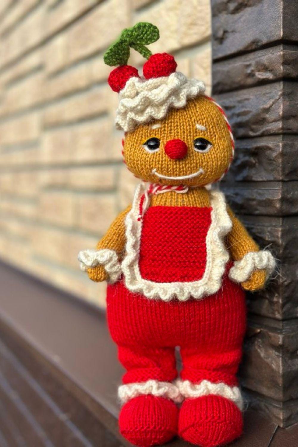 Knitting Pattern Gingerbread Man PDF on 2 NEEDLES - Christmas ...