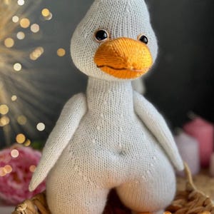 Goose Knitting Pattern PDF, 2 Needles Version, Knitted Animal Toy, 38cm ...