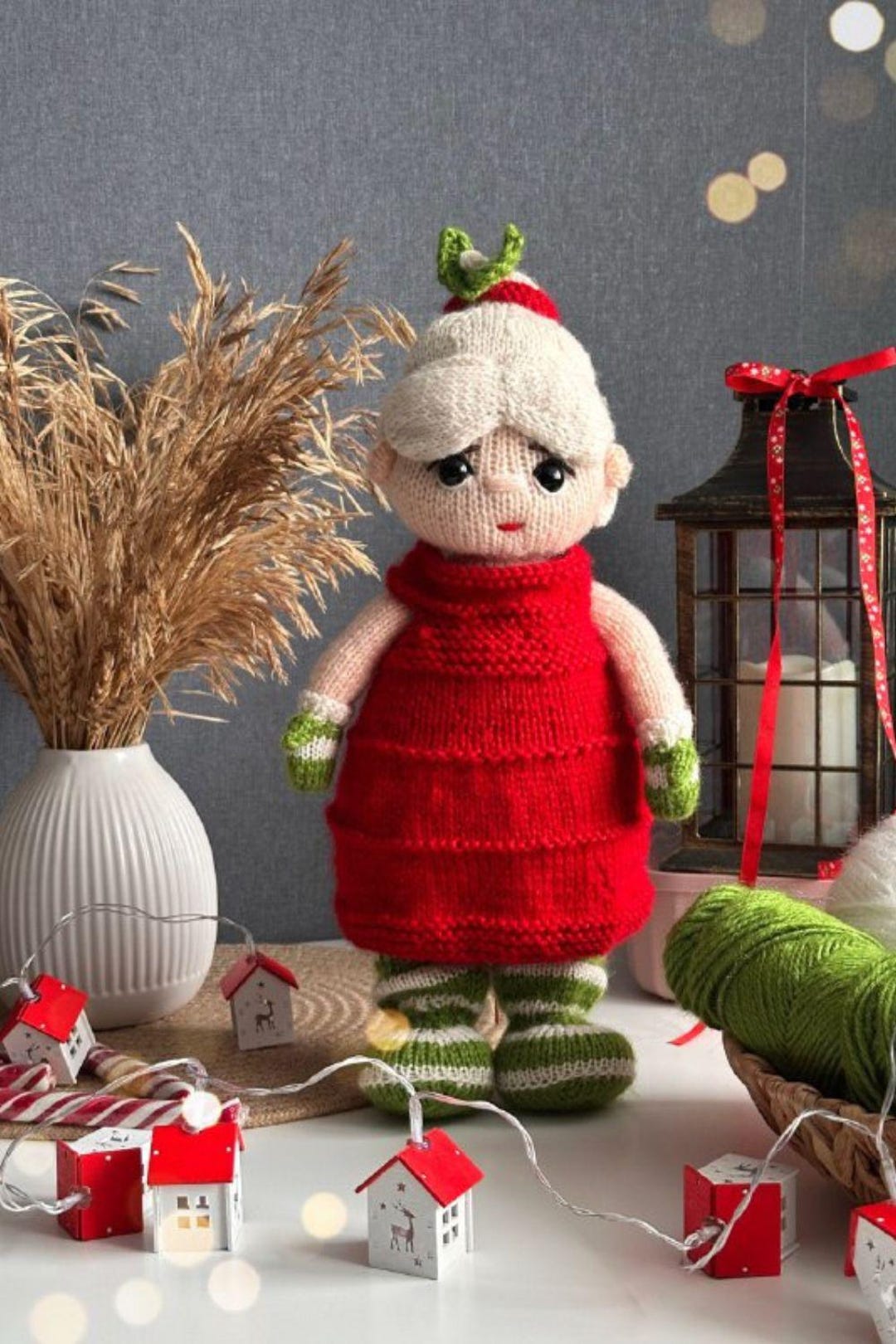 Grandmother Knitting Pattern. Granny/grandma Toy Christmas Knitting ...