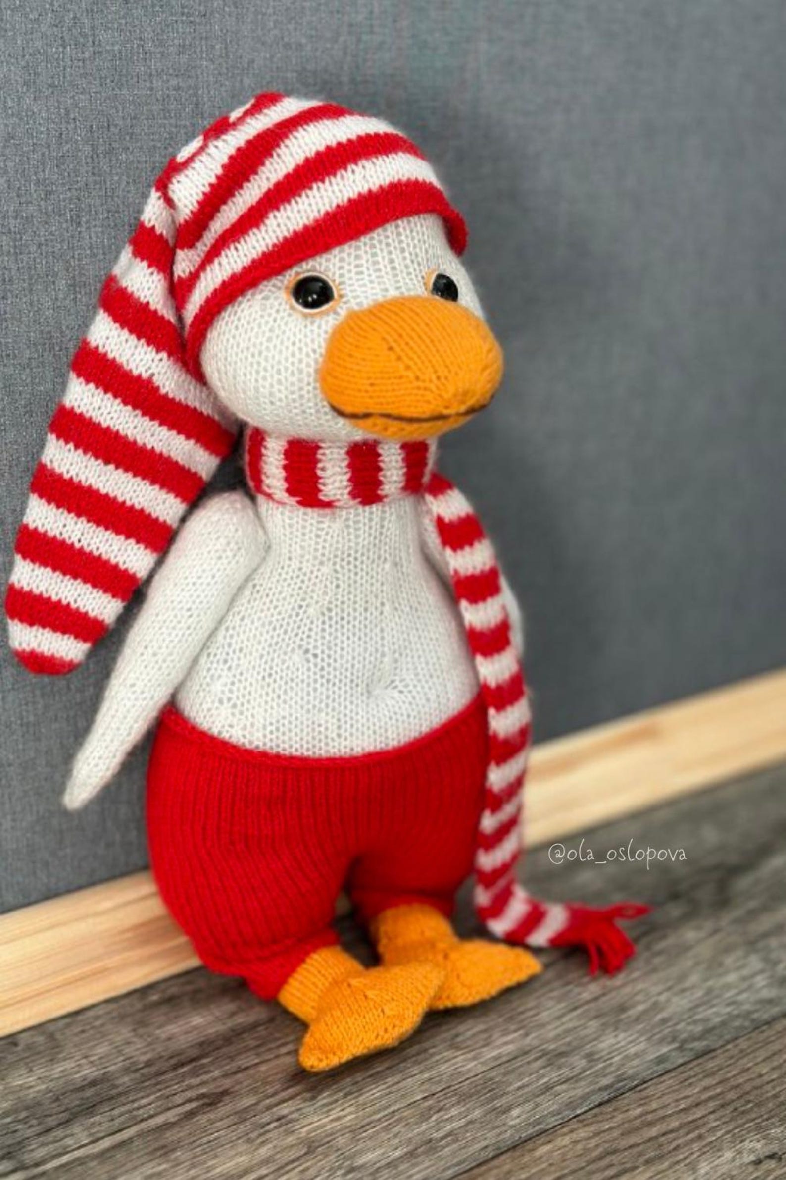 Goose Knitting Toy Pattern PDF (38 Cm), 2 Needles Version - Toy ...
