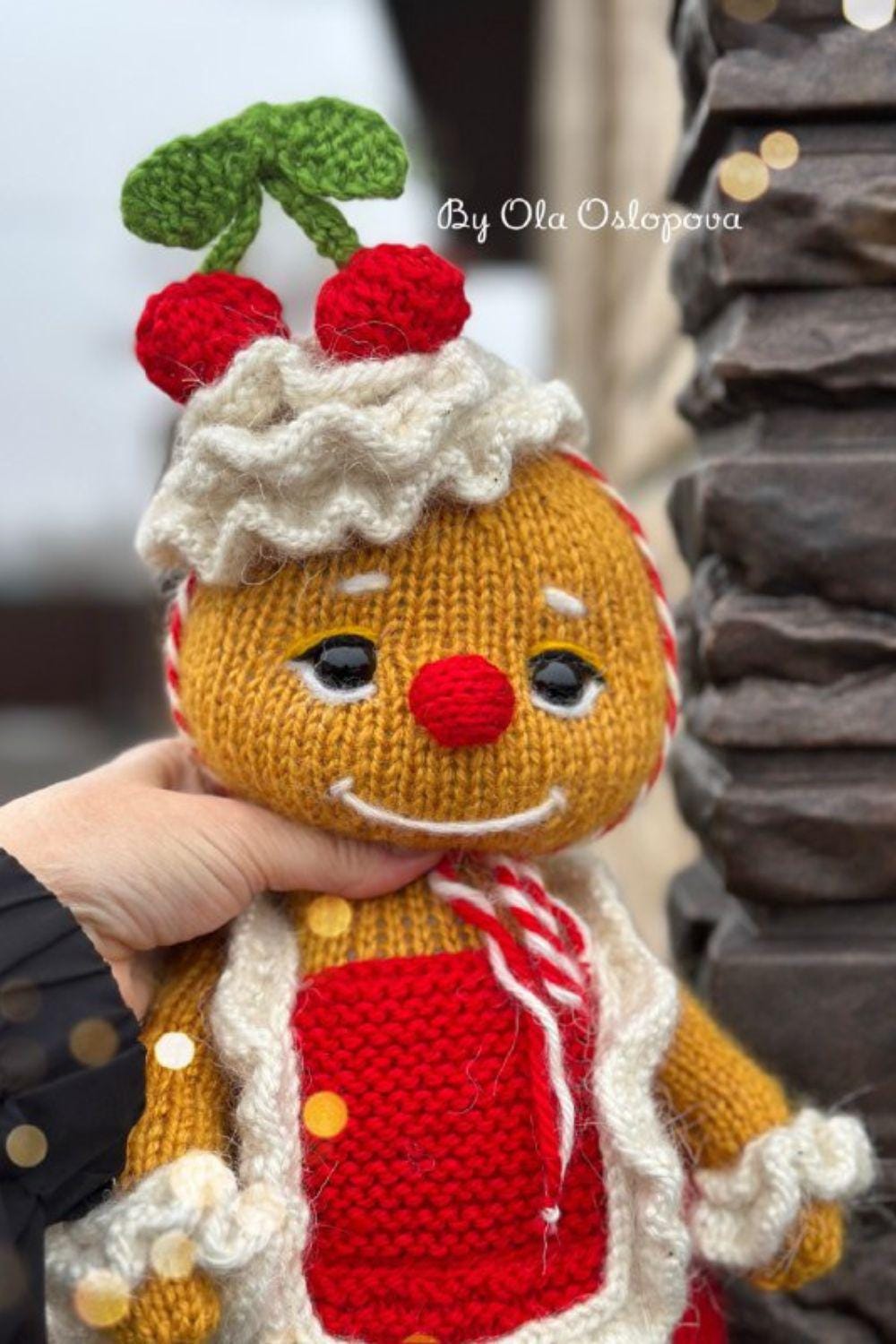 Knitting Pattern Gingerbread Man PDF on 2 NEEDLES - Christmas ...