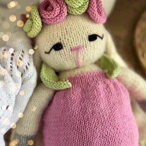 Bunny Knitting Pattern (14 Inches Tall) - Toy Knitting Pattern ...