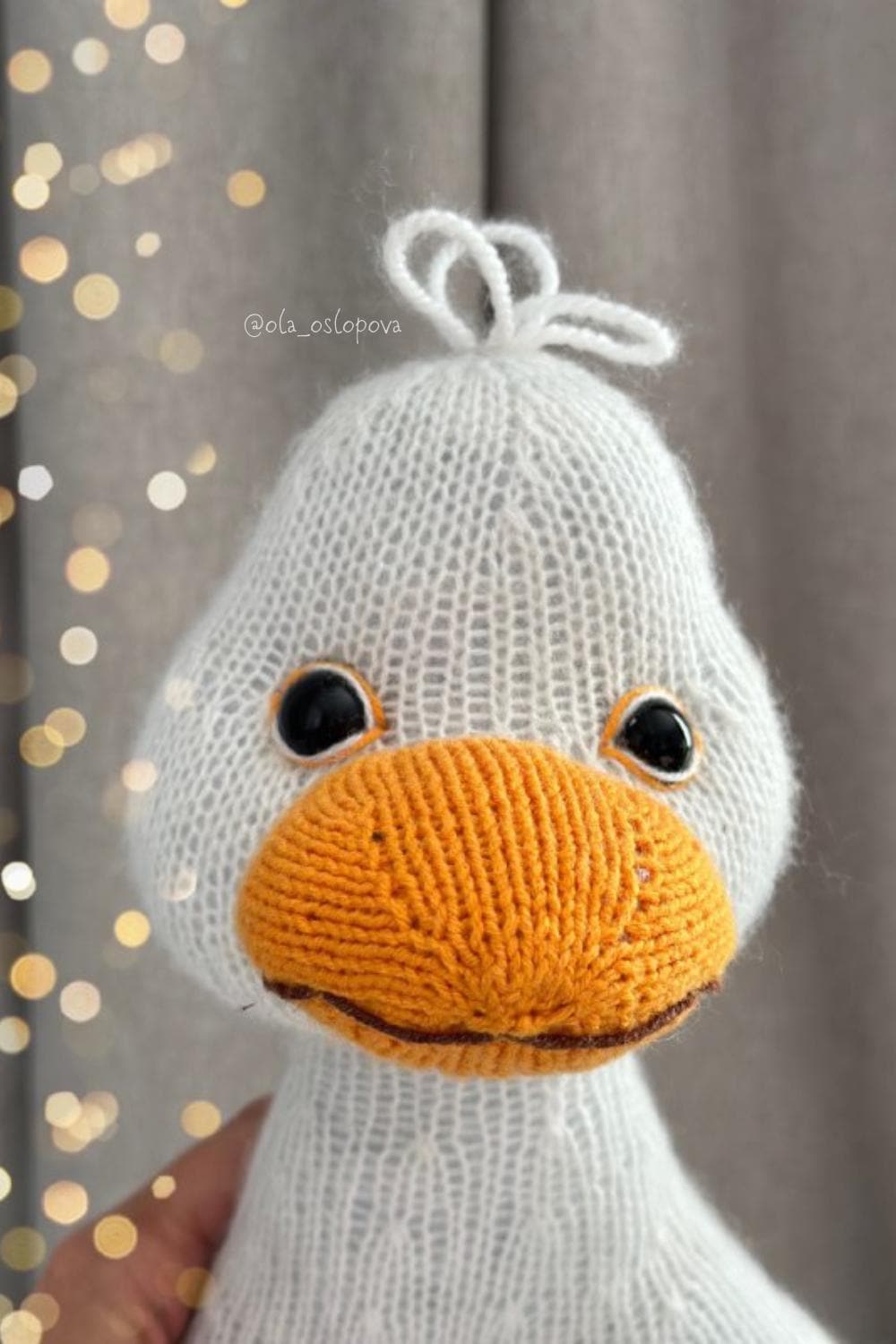 Goose Knitting Toy Pattern PDF (38 Cm), 2 Needles Version - Toy ...