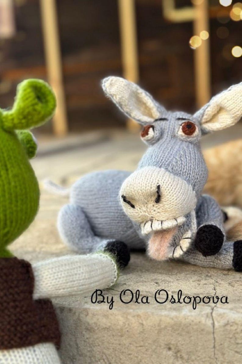 Donkey Knitting Pattern PDF, 2 Needles Version, Stuffed Animal Toy ...