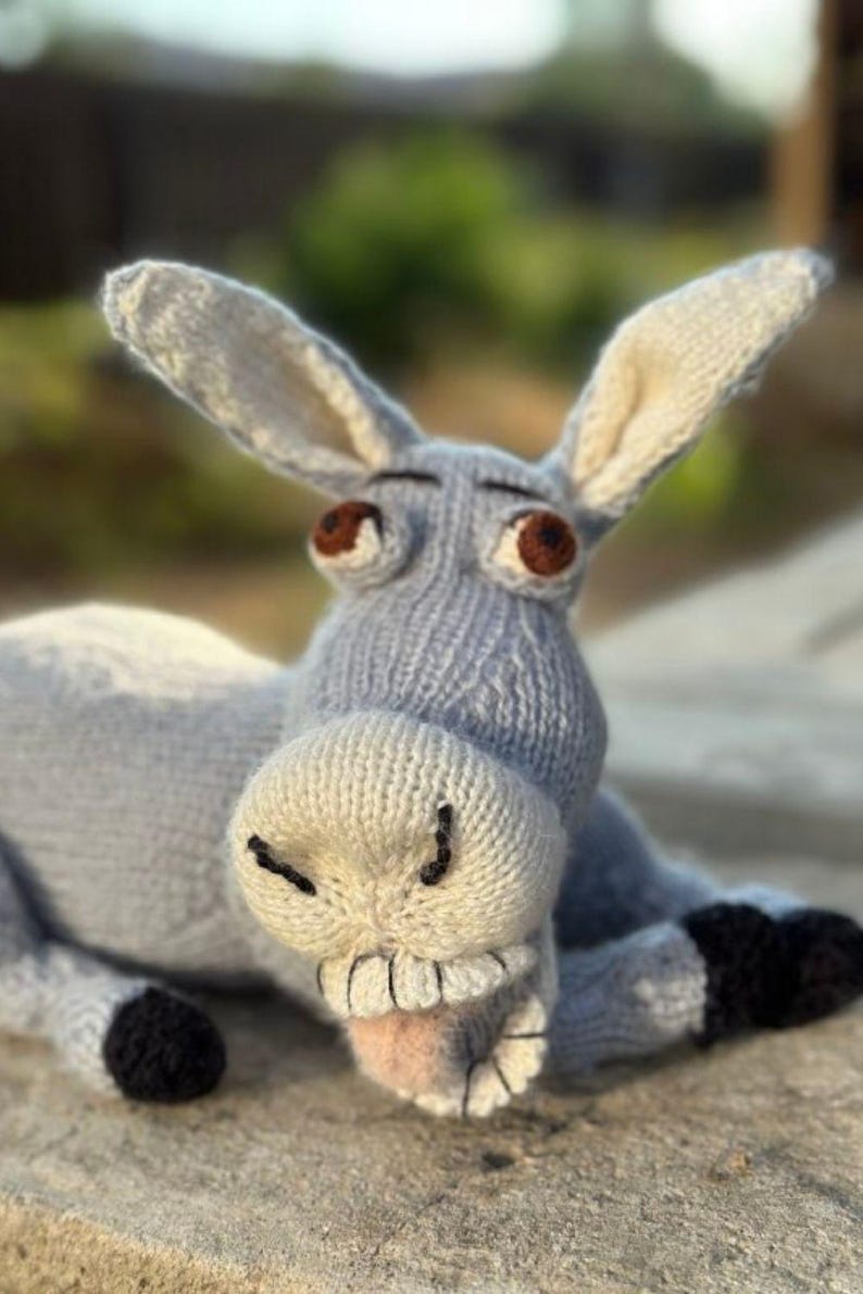 Donkey Knitting Pattern PDF, 2 Needles Version, Stuffed Animal Toy ...
