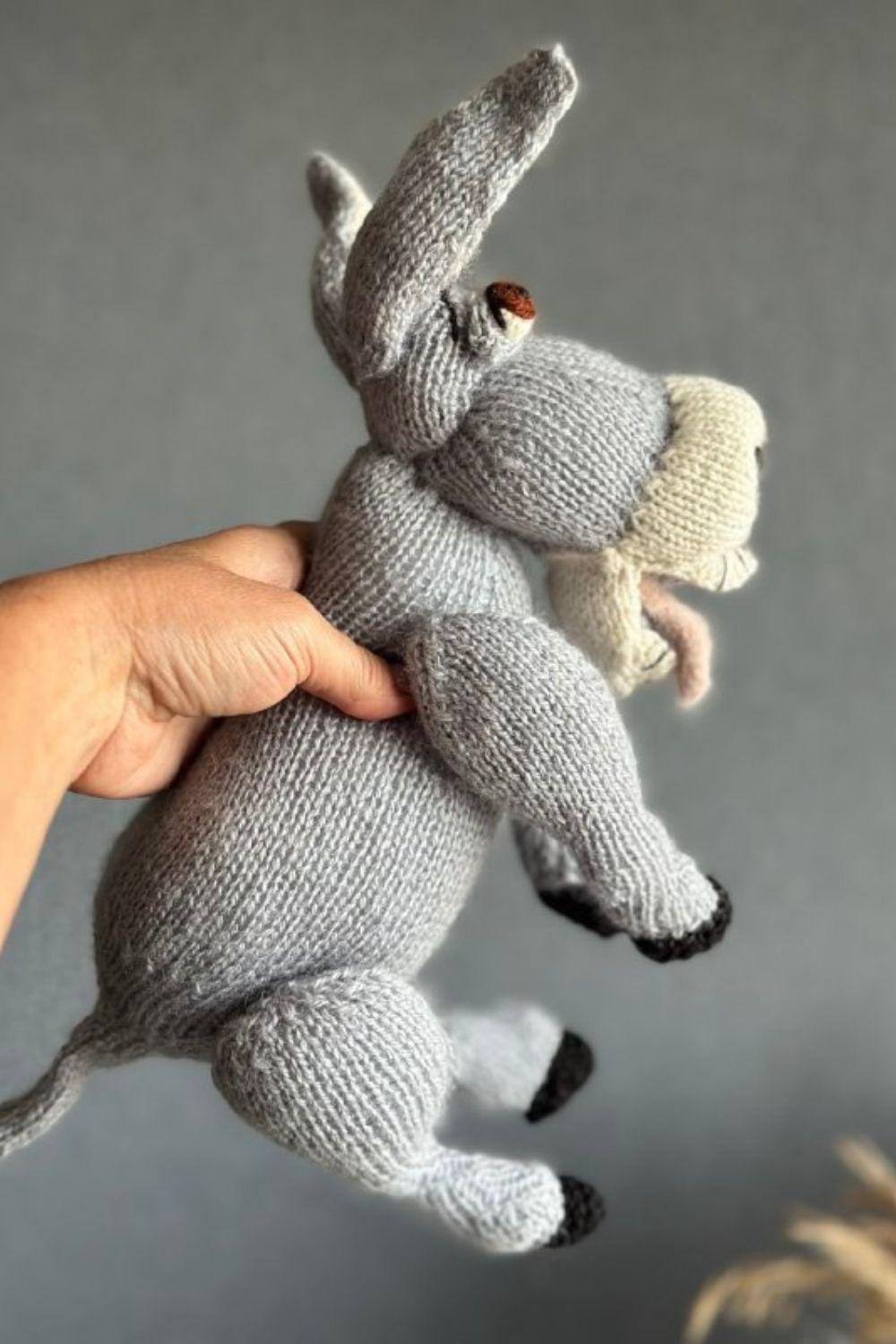 Donkey Knitting Pattern PDF, 2 Needles Version, Stuffed Animal Toy ...