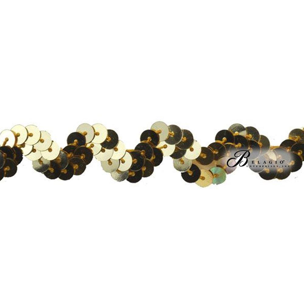 Non-stretch Sequin Wave Trim for Costume Design and DIY Crafts, 0.5" X ...