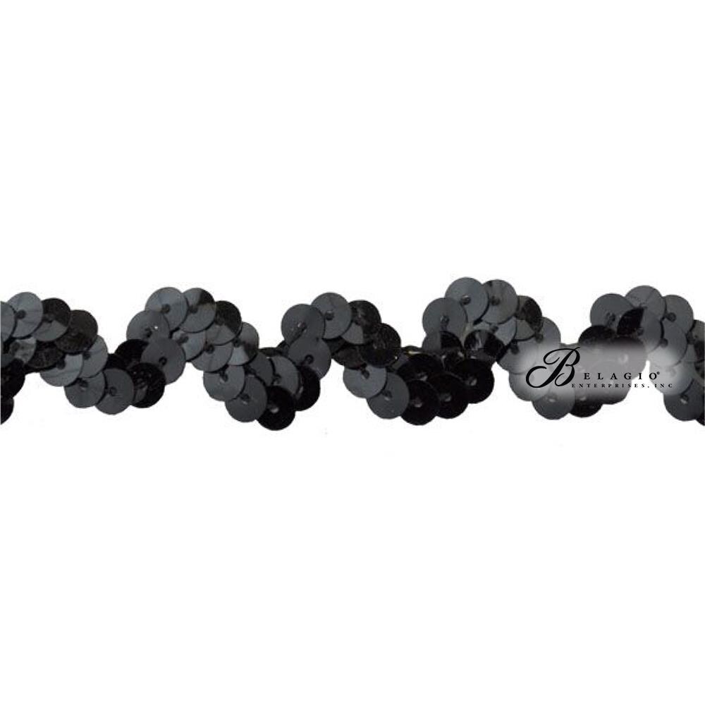 Non-stretch Sequin Wave Trim for Costume Design and DIY Crafts, 0.5" X ...