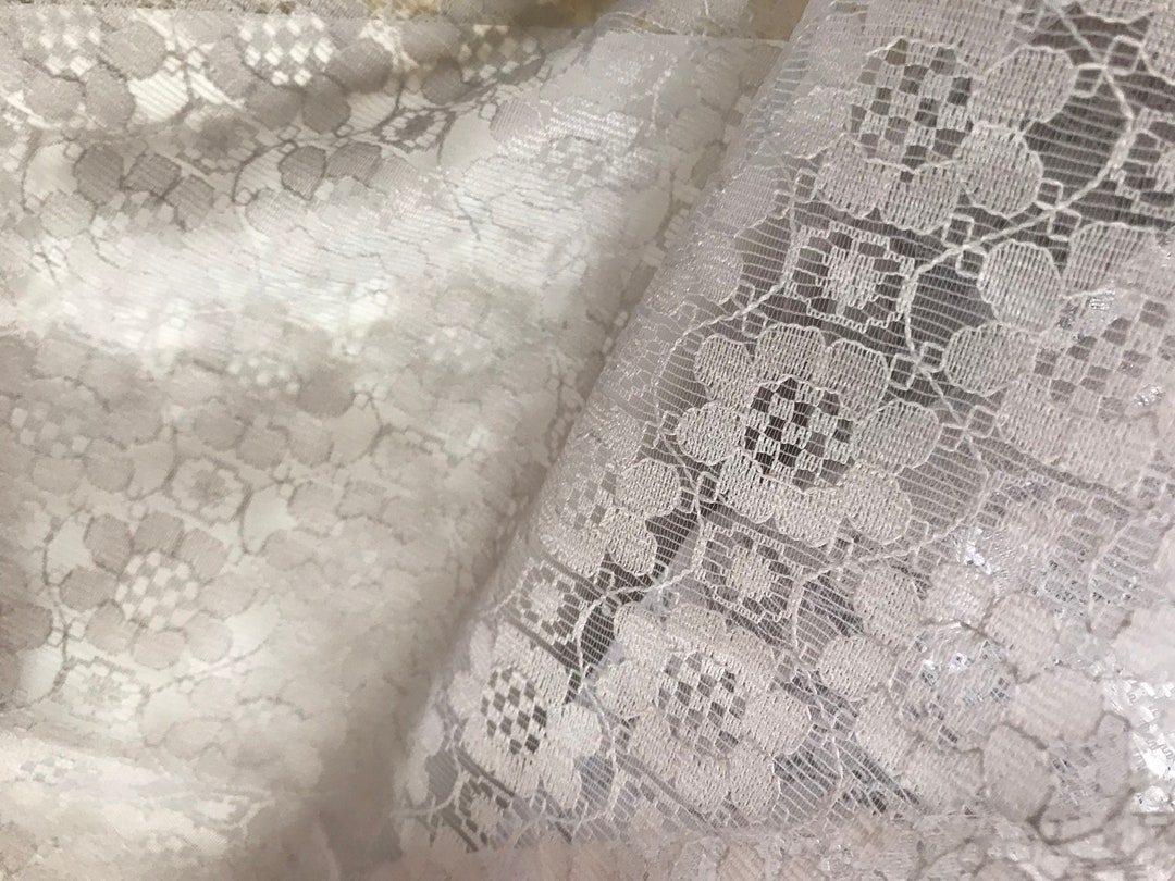 Silver Grey Lace Fabric 116cm 45”wide per Metre - Non Stretchy - Etsy