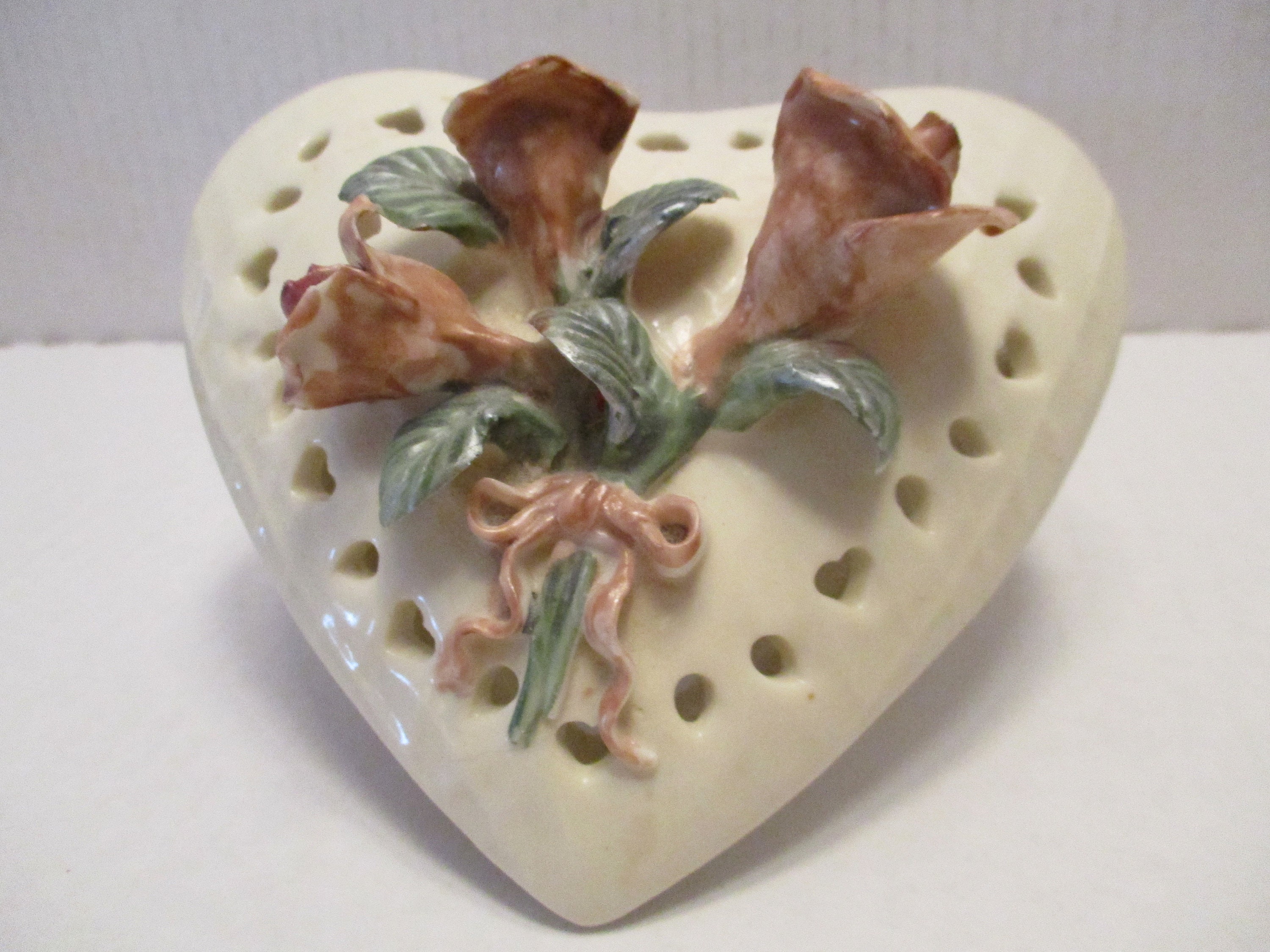 PRETTY TRINKET BOX Free Shipping 2 Piece Ceramic Trinket | Etsy