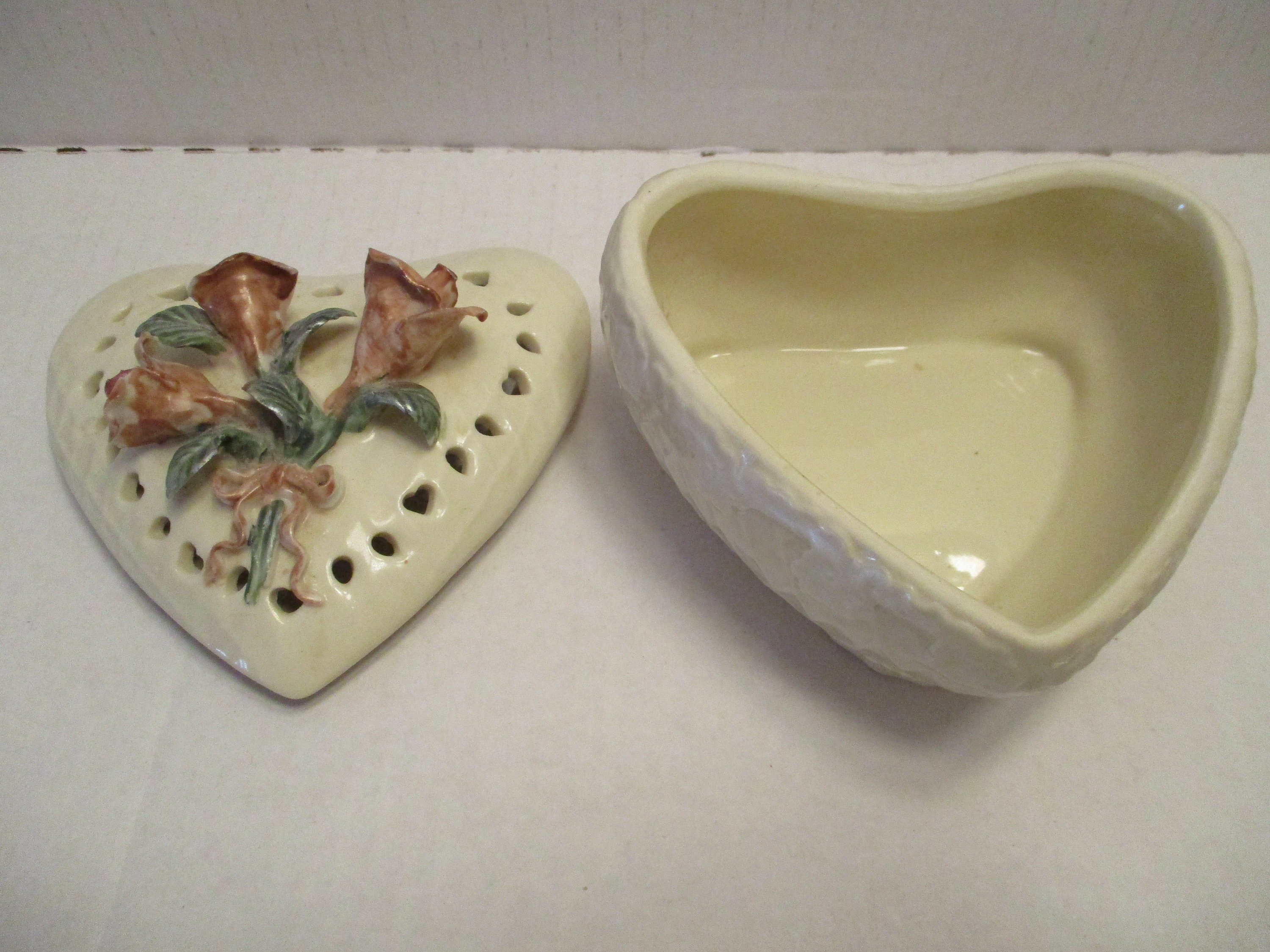 PRETTY TRINKET BOX Free Shipping 2 Piece Ceramic Trinket - Etsy UK