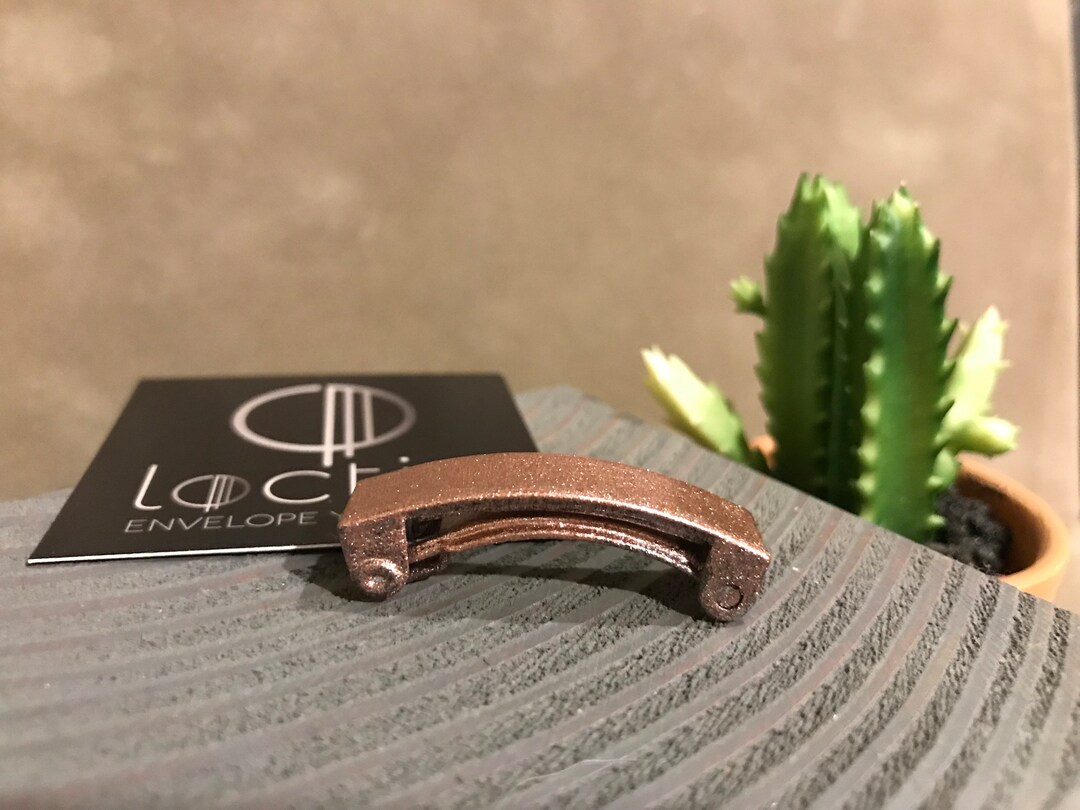 No Slip Light Pink/gold Glitter on a 3D Printed Barrette - Etsy