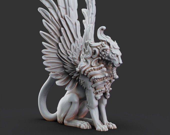 Mau the Androsphinx 3D Printed Tabletop RPG Mini | Etsy