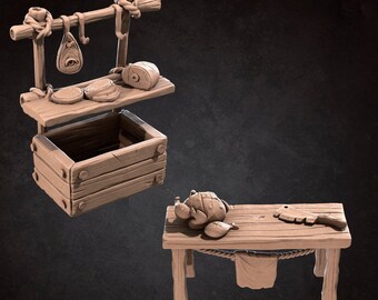 Bakery Shop Scatter 3D Printed Tabletop RPG Scenery | Etsy