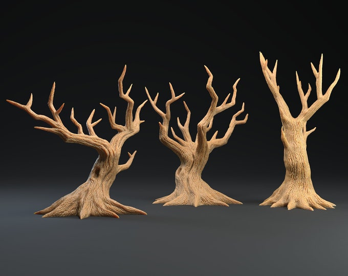 Haunted Trees 3D Printed Tabletop RPG Scatter Scenery - Etsy