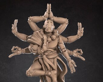 Robot Samurai Goro Warforged Monk D&D Wasteland 32mm 28mm 3D Resin ...