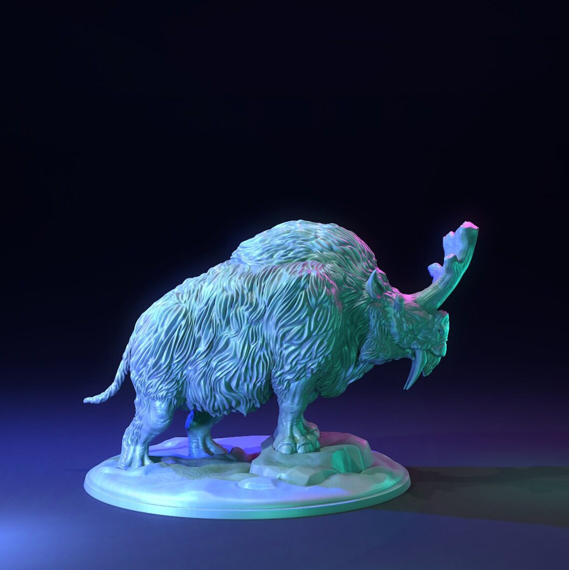 Armored Rhinodon and Tabaxi Rider 3D Printed Tabletop RPG Mini ...