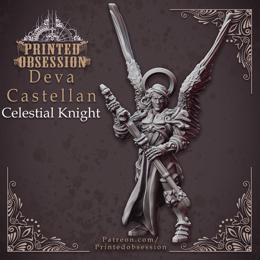 Games & Puzzles Tabletop RPG Highly Detailed 3D Printed Miniature: Deva ...