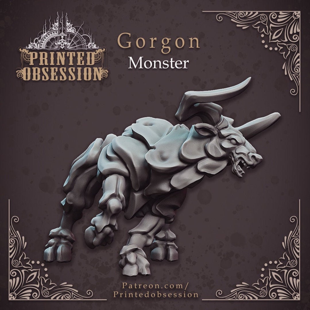 Gorgon Bull 3D Printed Tabletop RPG Mini UNPAINTED - Etsy